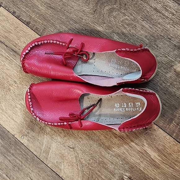 Shoes | Red Womens Moccasin | Poshmark